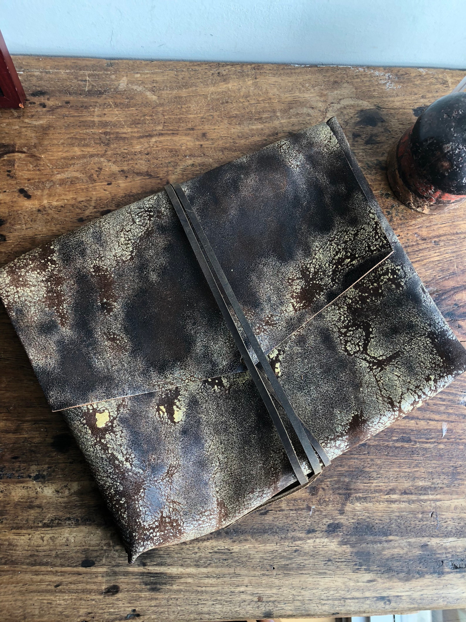 Distressed Laptop Sleeve / Rugged Computer Case / Soft Leather Laptop ...