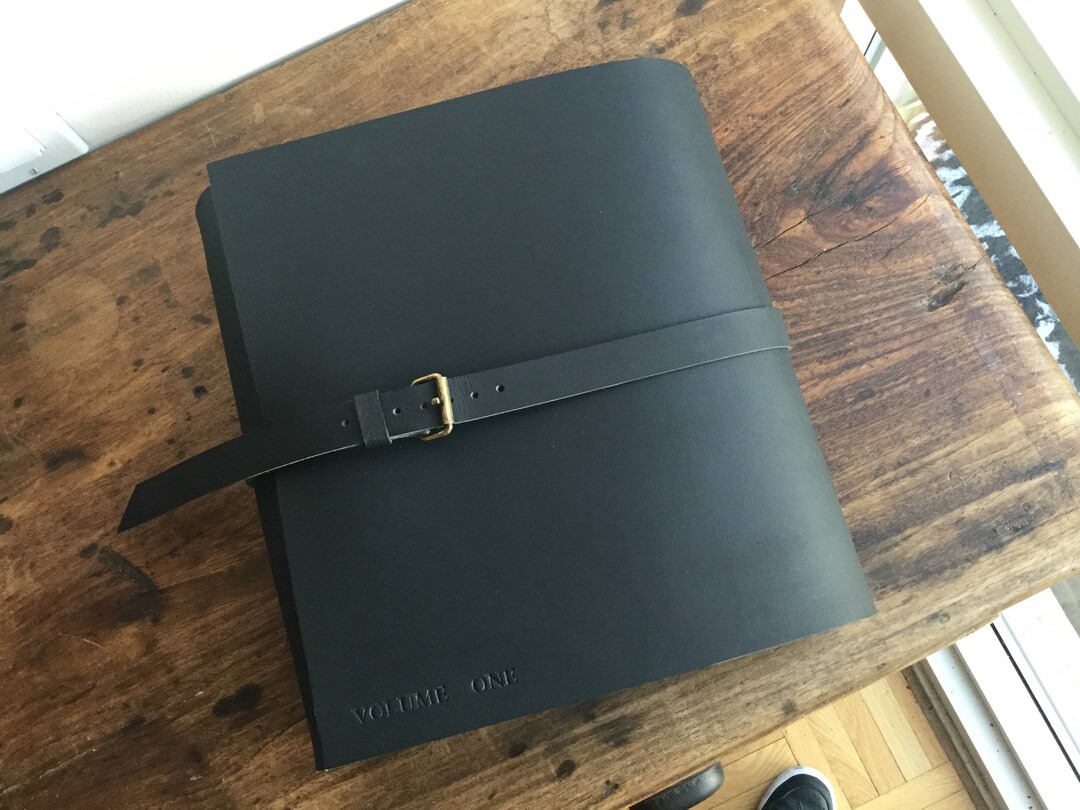 Leather Binder 3 Ring / Black Leather Notebook Binder / Black Bridle ...