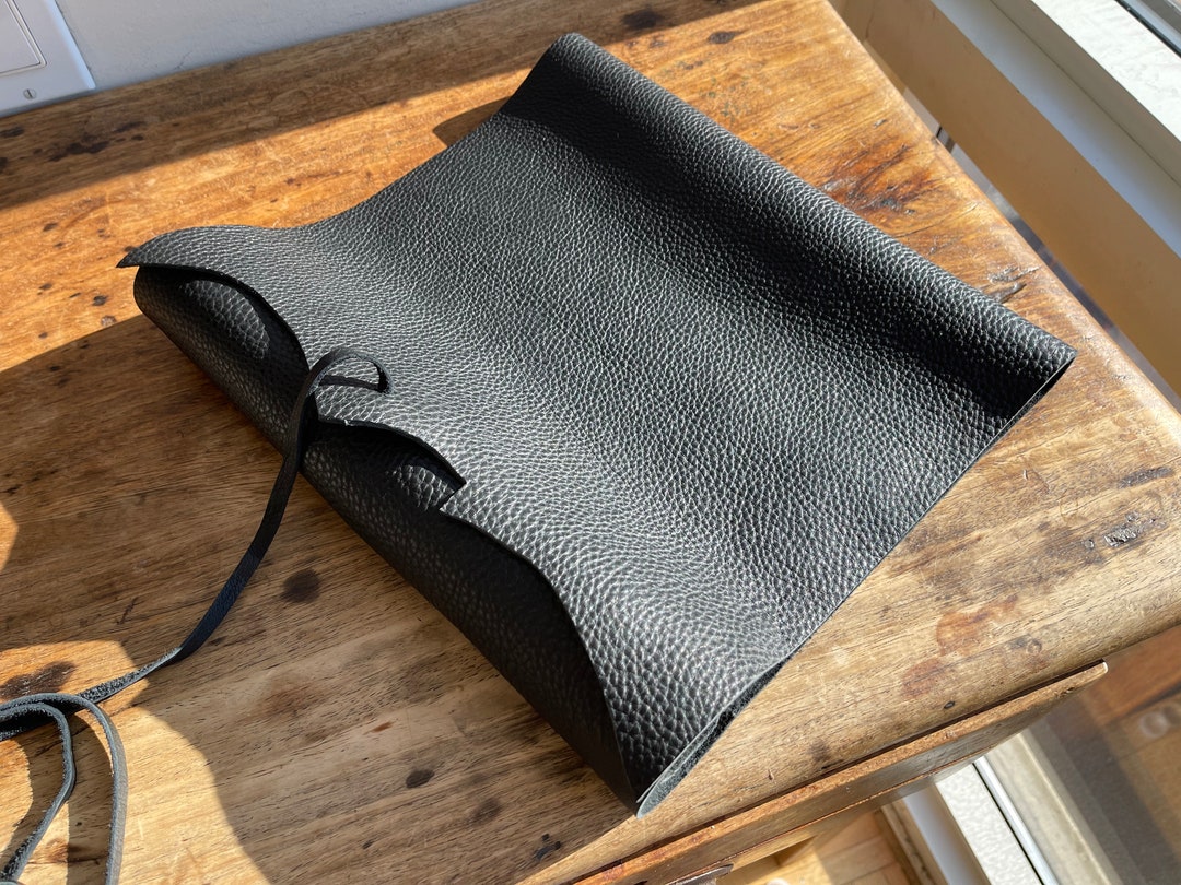 Soft Ring Binder / Black Leather 3 Ring Notebook Binder / Soft Pebbled ...