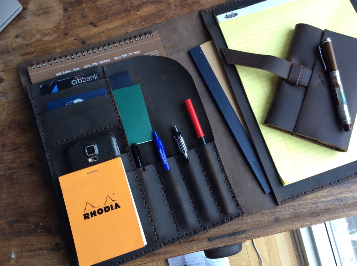 Custom Leather Portfolio Personalised Gifts Leather Legal | Etsy