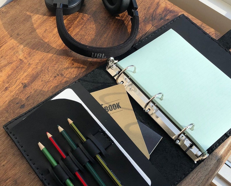 A5 / 3 pocket binder / 6 x 8 three ring notebook / 3 ring | Etsy