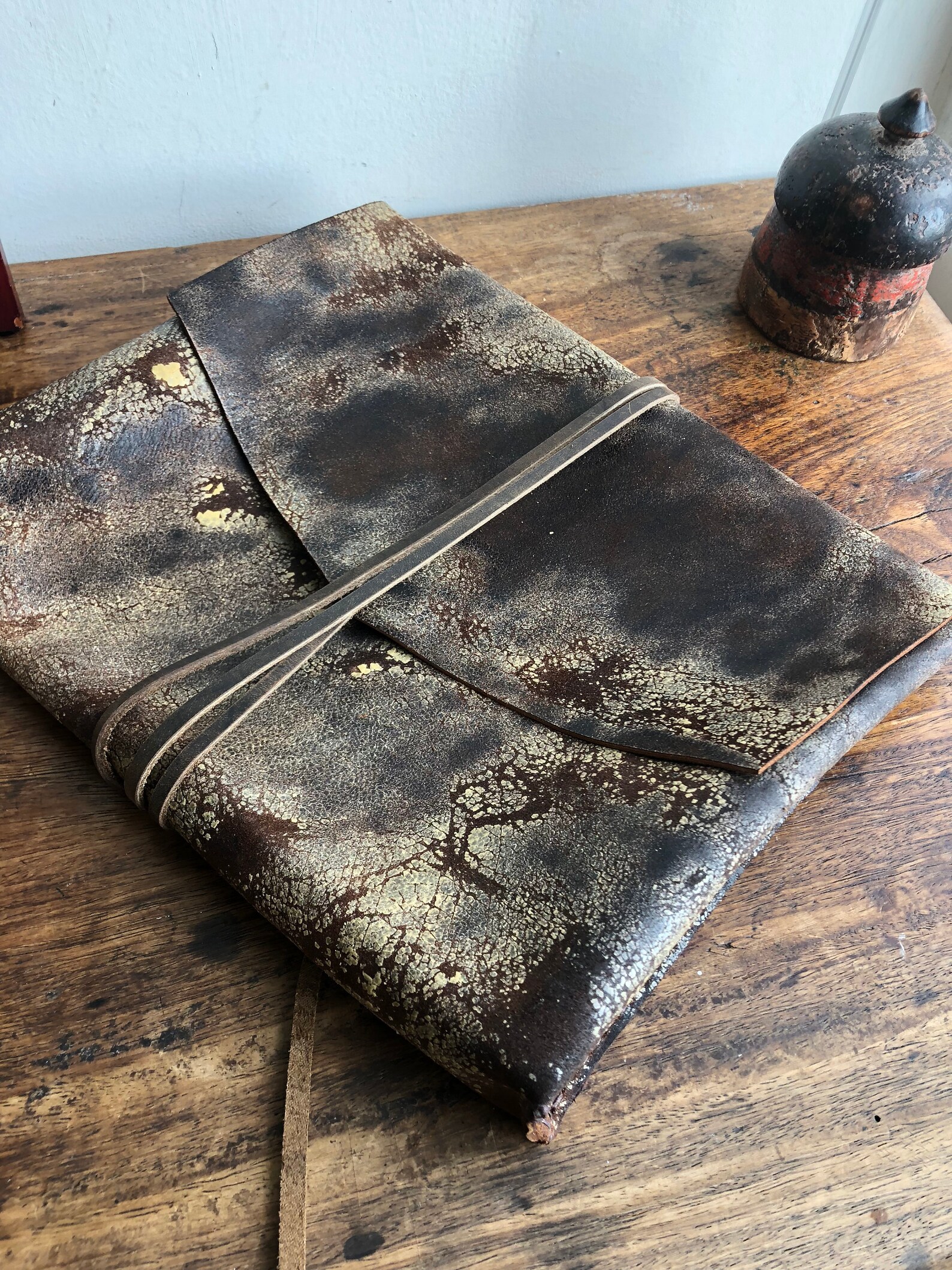 Distressed Laptop Sleeve / Rugged Computer Case / Soft Leather Laptop ...