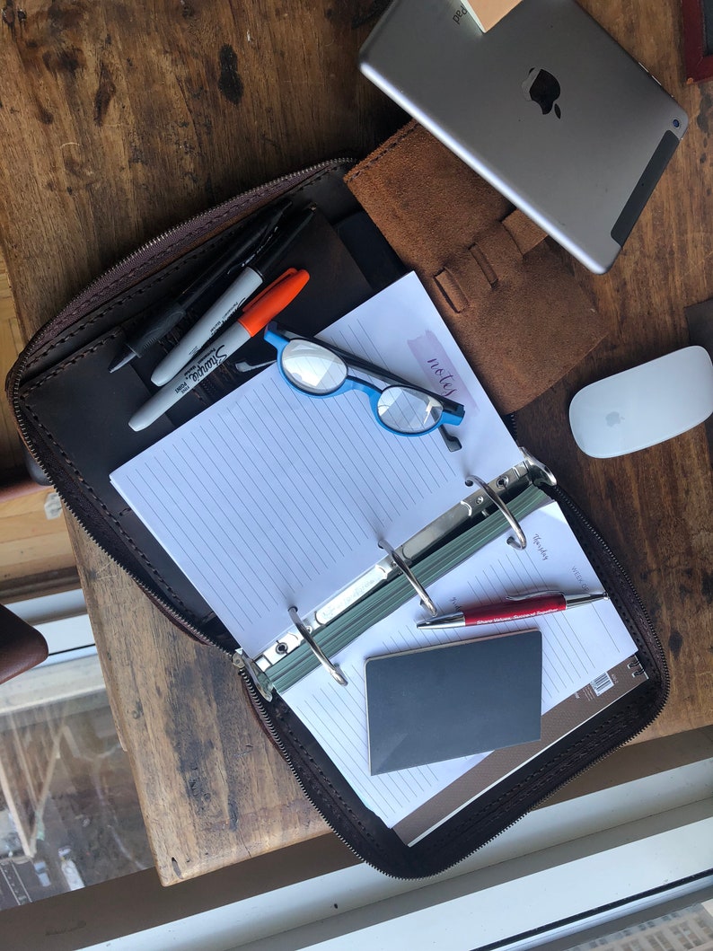 Binder Zipper / A5 / 2 Zipper Pocket Binder / Gusetted 3 Ring Notebook ...