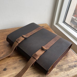Post Binder 8.5 X 11/ Leather Screw Post Binder/ Handmade Leather Post ...