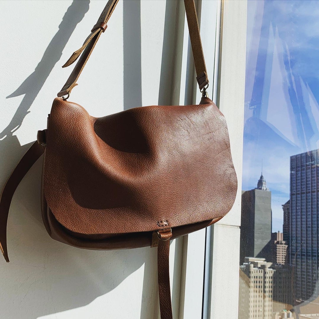 Leather Crossbody Bag, Brown Leather Hobo Bag, Soft Leather Slouchy ...