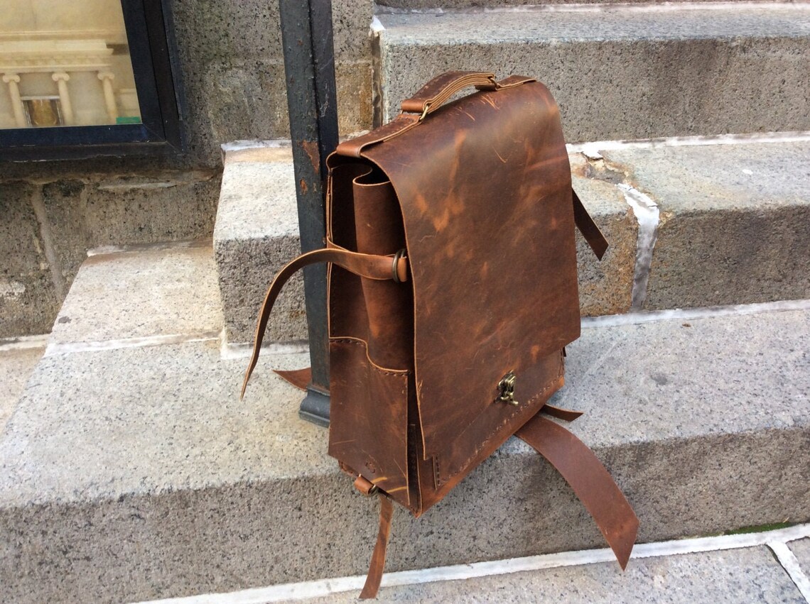 Custom backpacks Mens leather weekender Custom made - Etsy Nederland