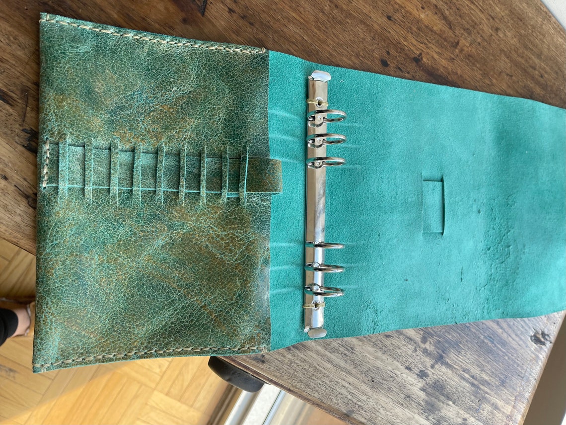 6 Ring Binder / Jade 6 Ring Planner / 6 Ring Leather Organizer - Etsy