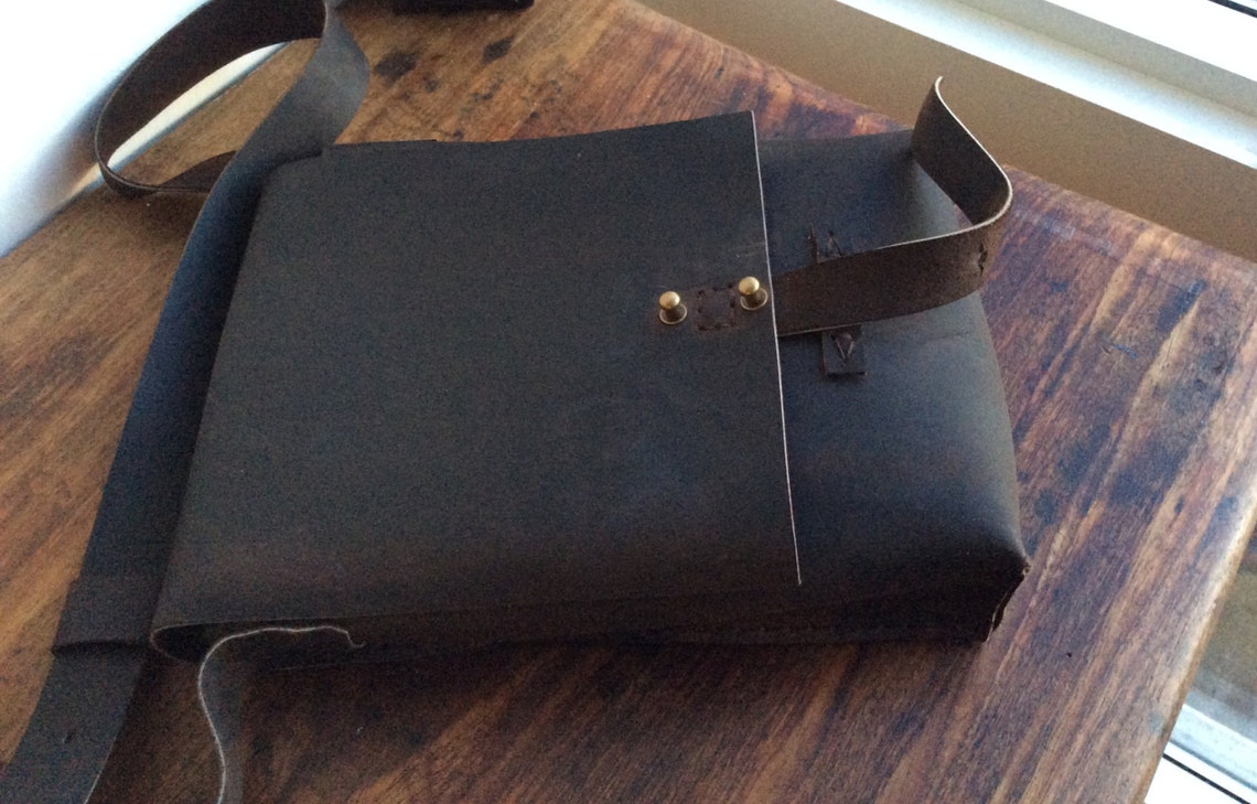 IPad bag leather Mini leather satchel iPad pro shoulder bag | Etsy