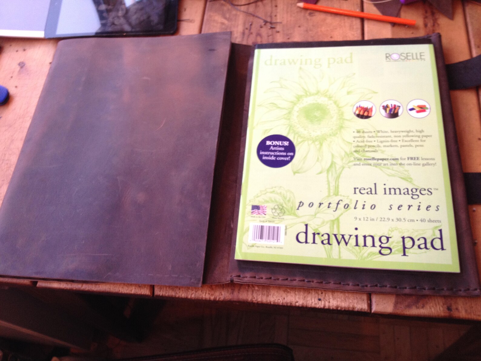 Portfolio for Artist Leather Portfolio Folder 4 Pocket - Etsy