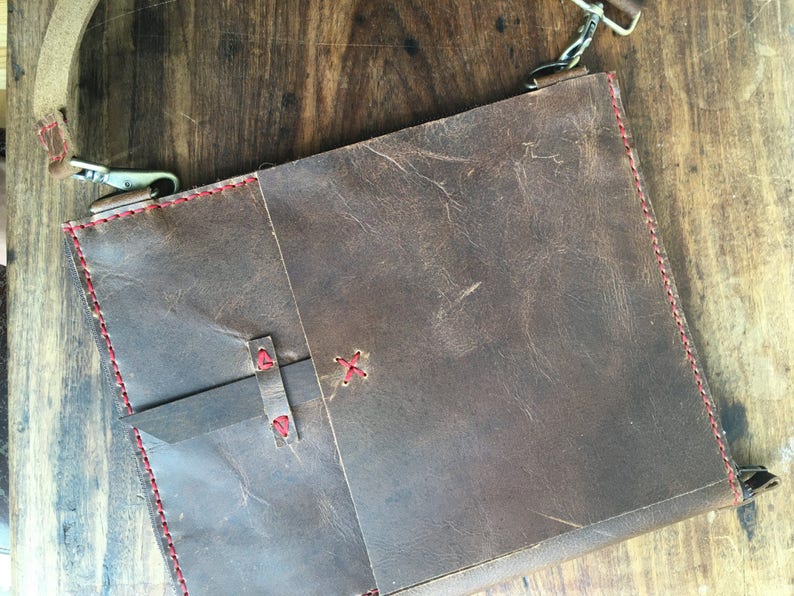 Zipper Portfolio Leather / Handmade Leather Padfolio / Zipper Portfolio ...