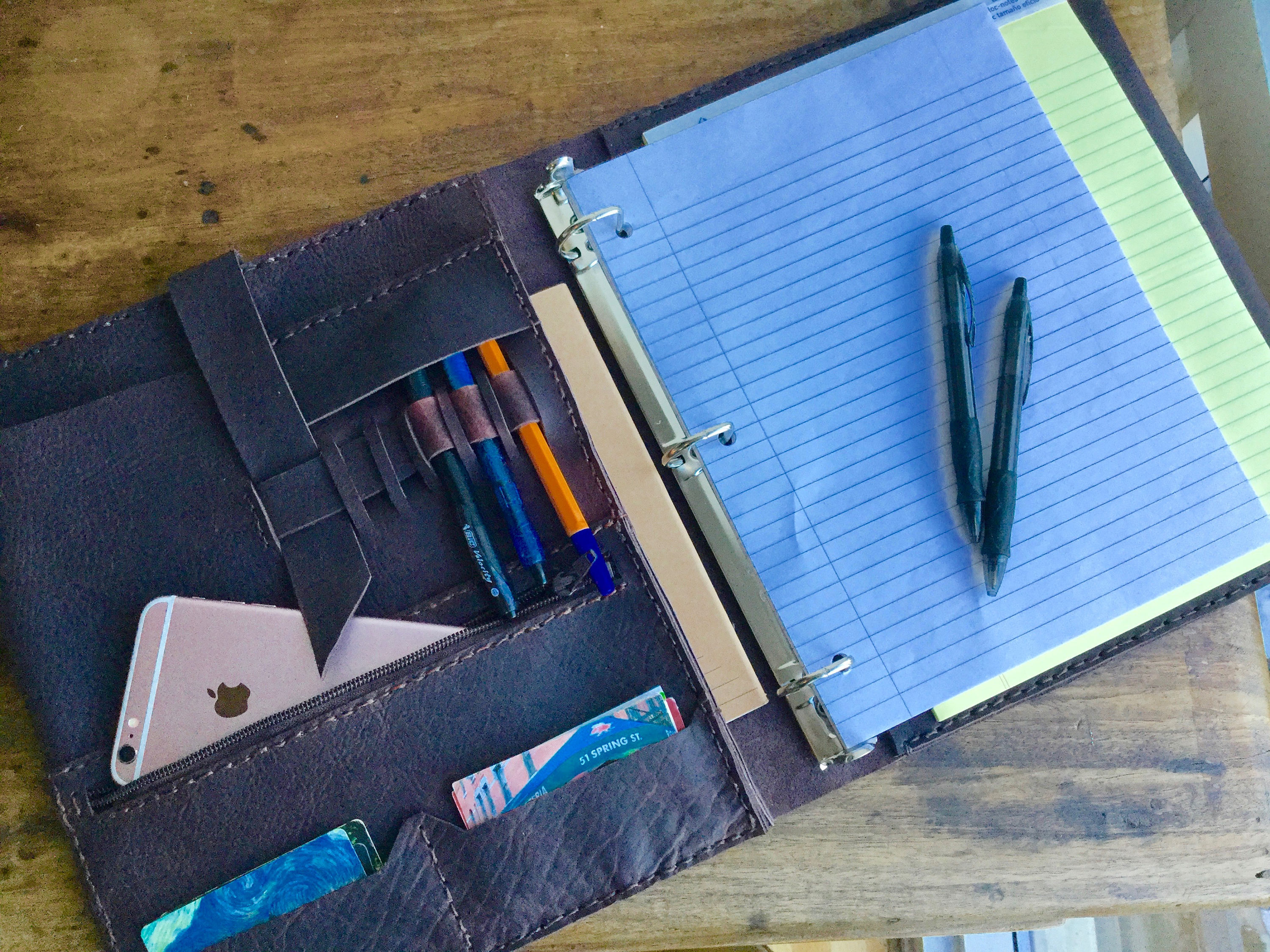Leather Notebook Binder 3 Ring Binders Leather Portfolio Etsy