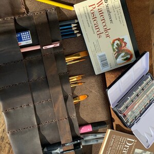 Travel Art Case / Carrying Case for Art Supplies / Brush Travel Roll ...