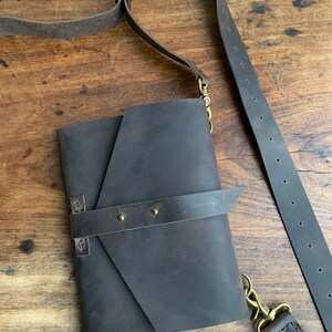 Travel Journal/ Refillable Journal / Crossbody Notebook Bag / Leather ...