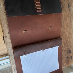 Post Binder 8.5 X 11/ Leather Screw Post Binder/ Handmade Leather Post ...