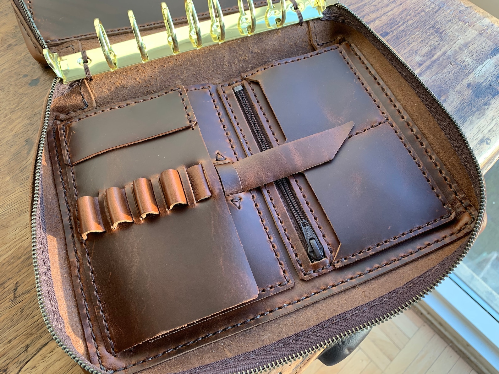 A5 Zipper Planner Mini Binder Notebook Leather Binder A5 - Etsy