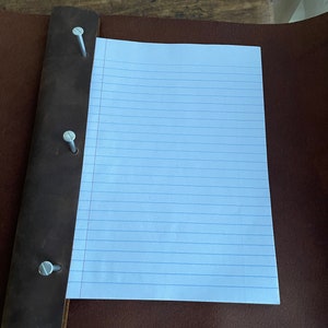 Post Binder 8.5 X 11/ Leather Screw Post Binder/ Handmade Leather Post ...