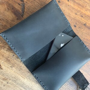 Double 17 iPhone Case / Black Leather Phone Case / Double iPhone Cover ...