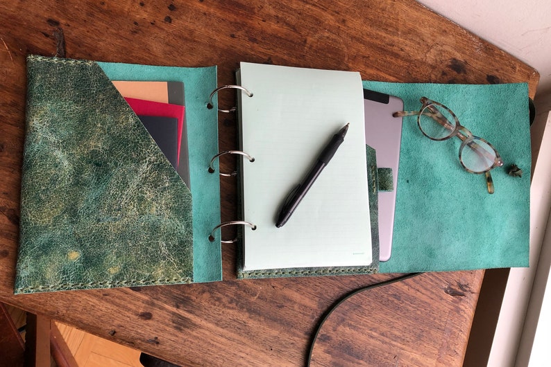 O Ring Notebook / A5 Pocket O Ring Diary / Loose Leaf Leather | Etsy