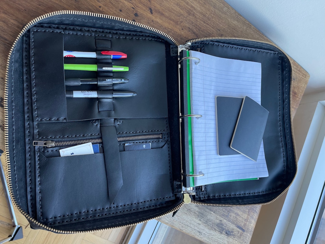 Mulberry Binder / Leather Planner Organizer Binder With Zipper ...