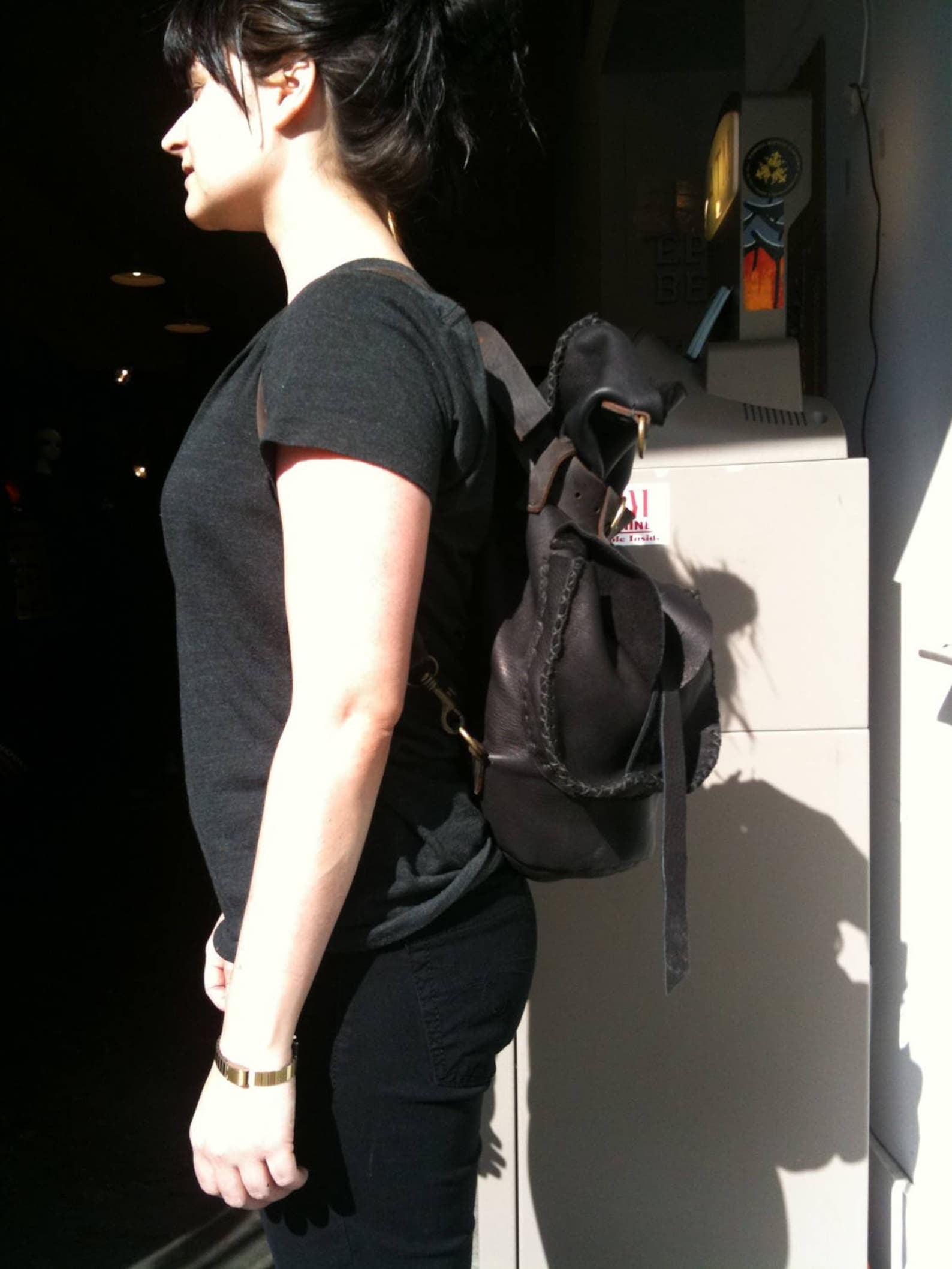 Soft Leather Backpack Purse / Backpack Handbag Combo / Black - Etsy