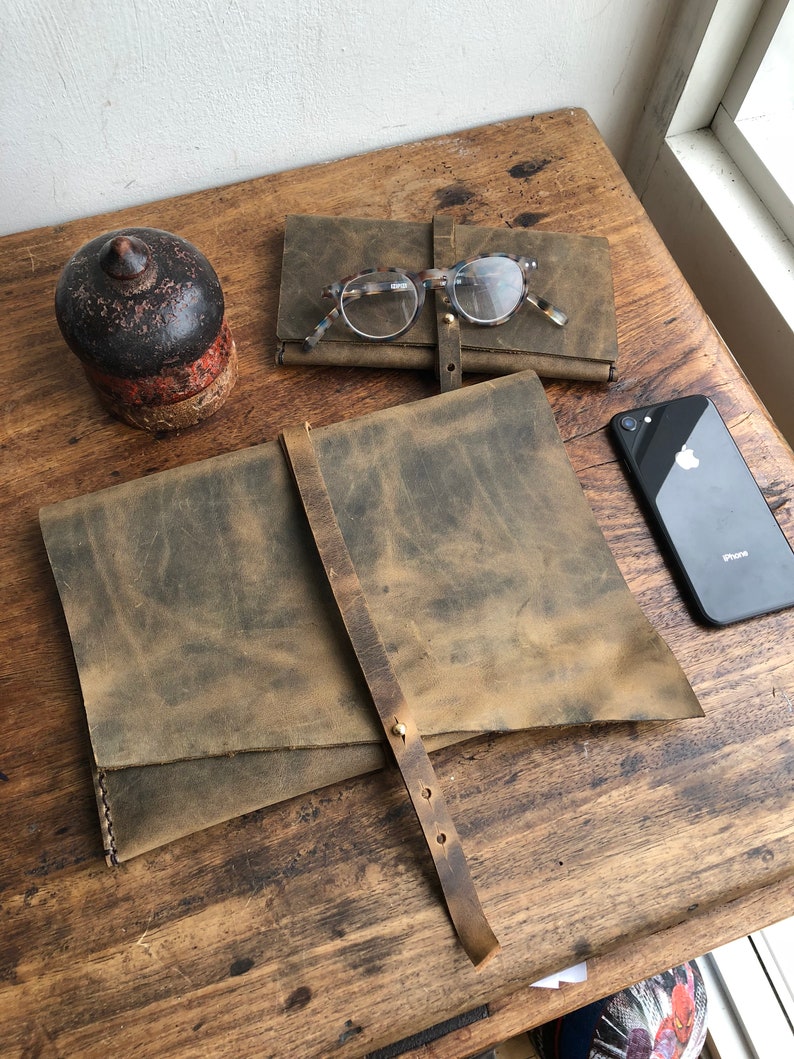 Rugged Ipad Case / Handmade Leather Ipad Cover With Pen Holder - Etsy