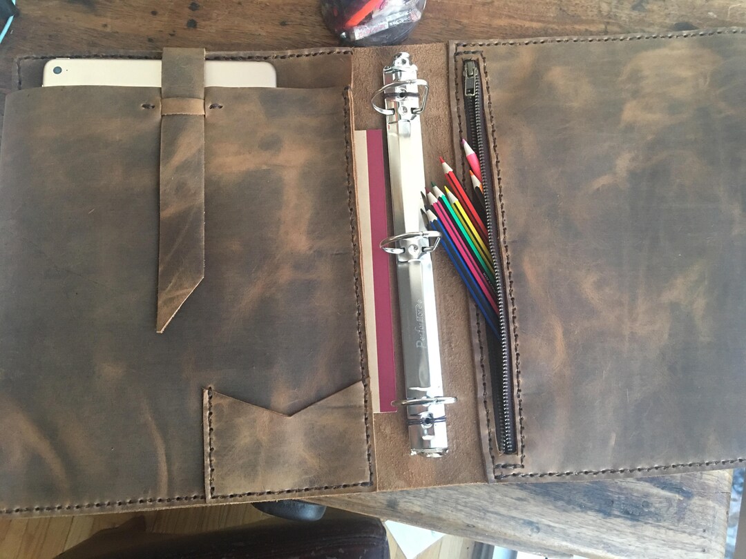 Binder Padfolio, Zipper Pocket Pad Folio, Leather Binder Portfolio ...