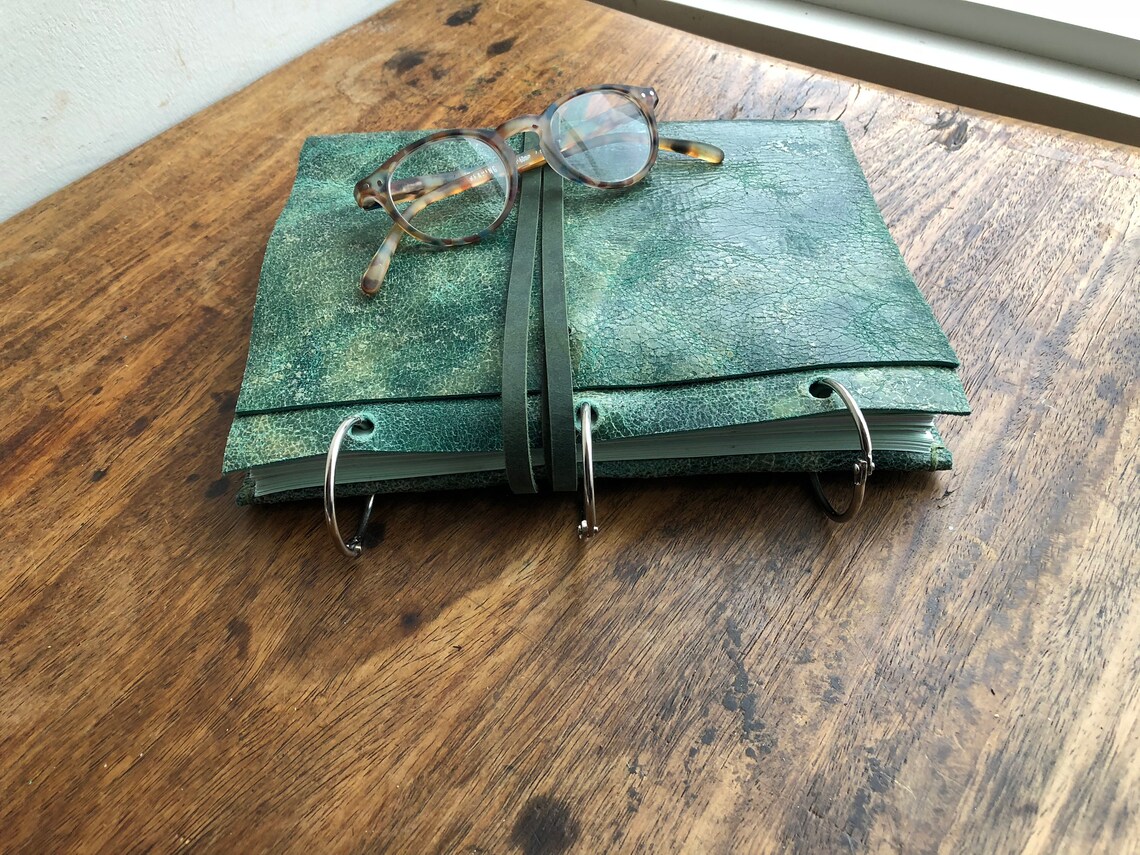 O Ring Notebook / A5 Pocket O Ring Diary / Loose Leaf Leather | Etsy