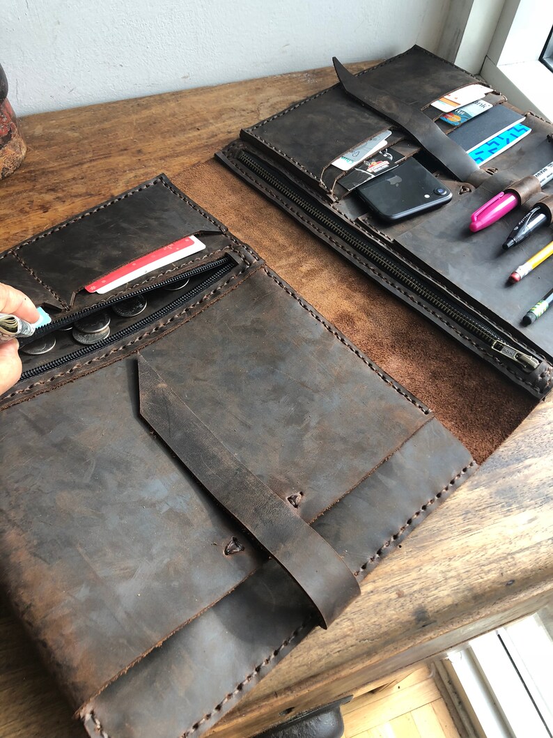 Leather Portfolio Case / Office Portfolios and Organizers / | Etsy