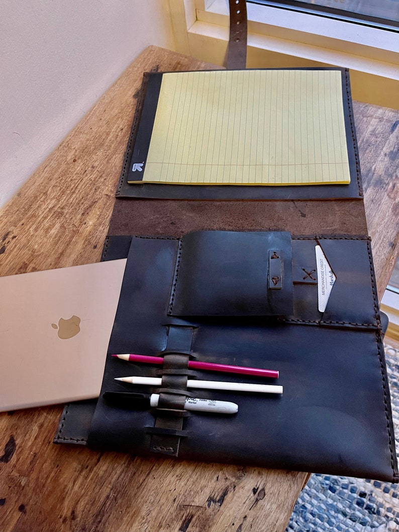 Handmade Leather Legal Pad Portfolio, Document Holder - New York Made ...