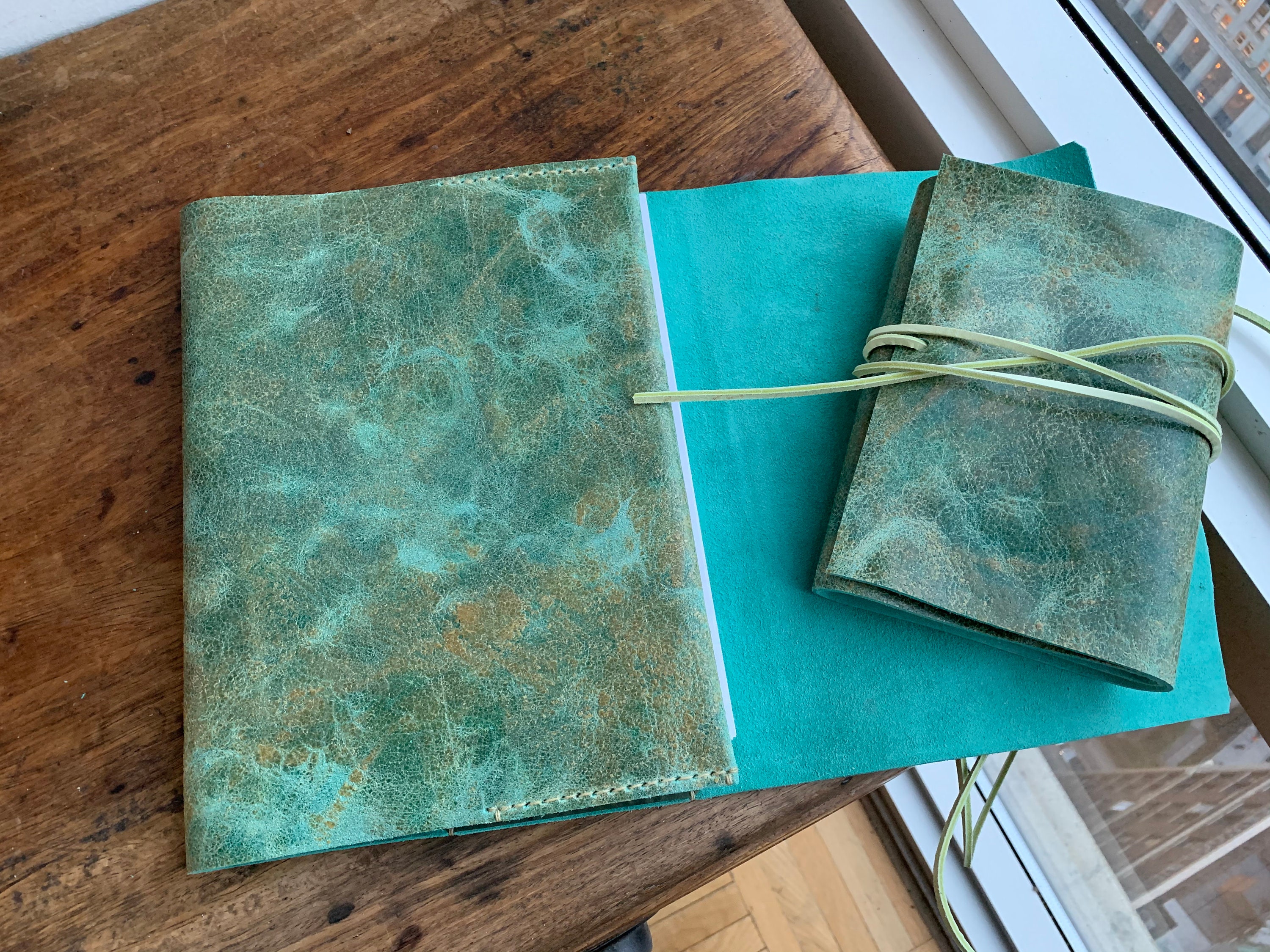 Distressed Green Journal Handmade Leather Journal Green Etsy