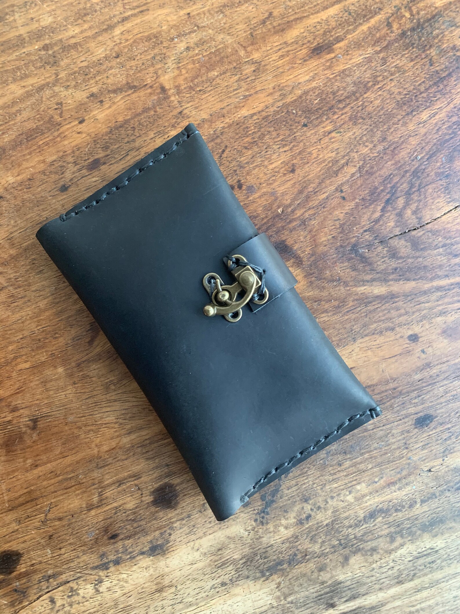 Double Iphone Case / Black Leather Phone Case / Double Iphone - Etsy