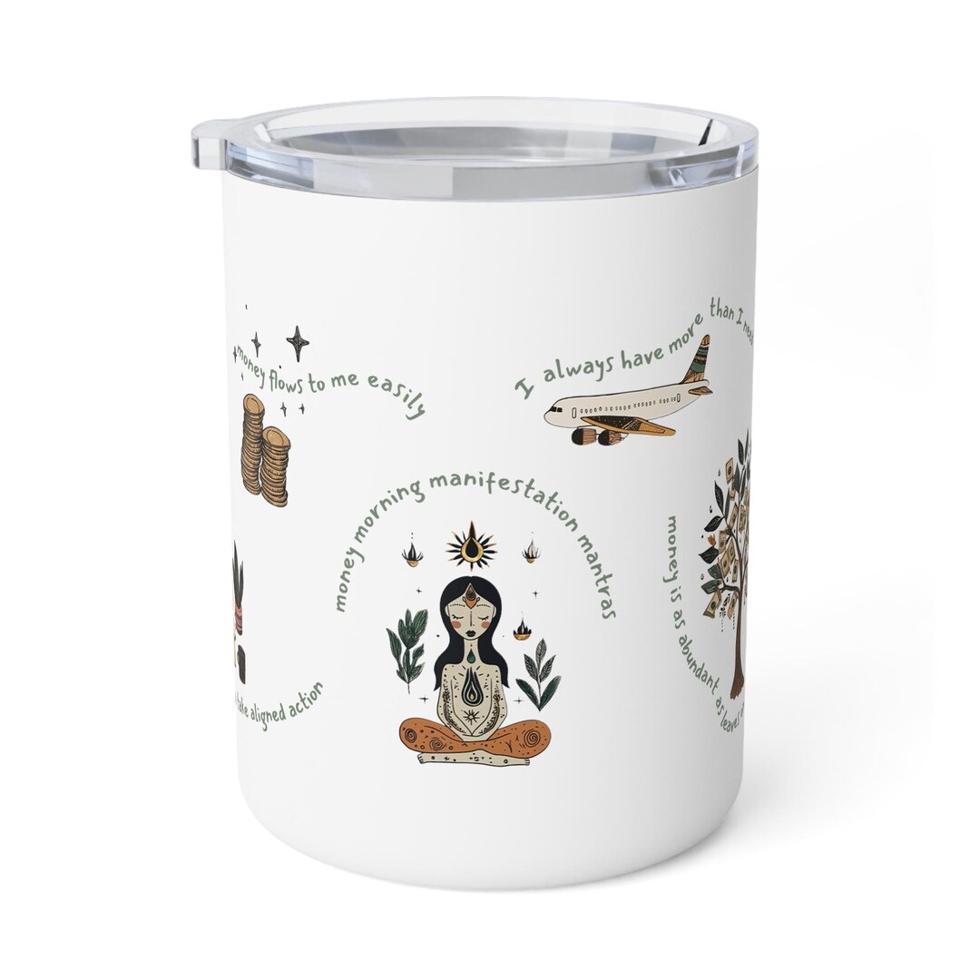 Abundance Mindset Mug, Serene Morning Insulated Coffee Mug, Mindfulness ...