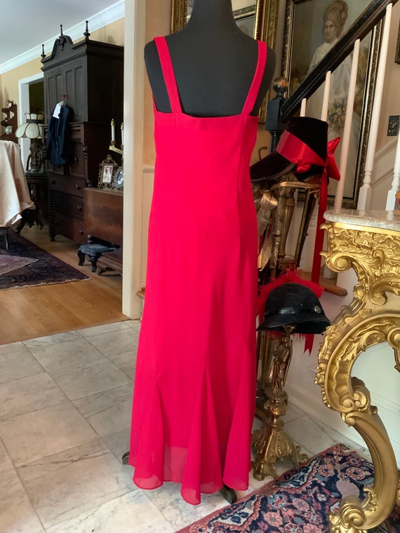 Kathy Roberts dazzling red suit with trumpet skirt an… - Gem