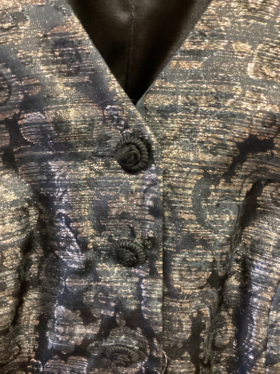 Laura Ashley plus size vest in black and metallic gol… - Gem