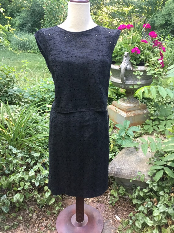 A Beautiful Black Eyelet Dress And Top - Gem