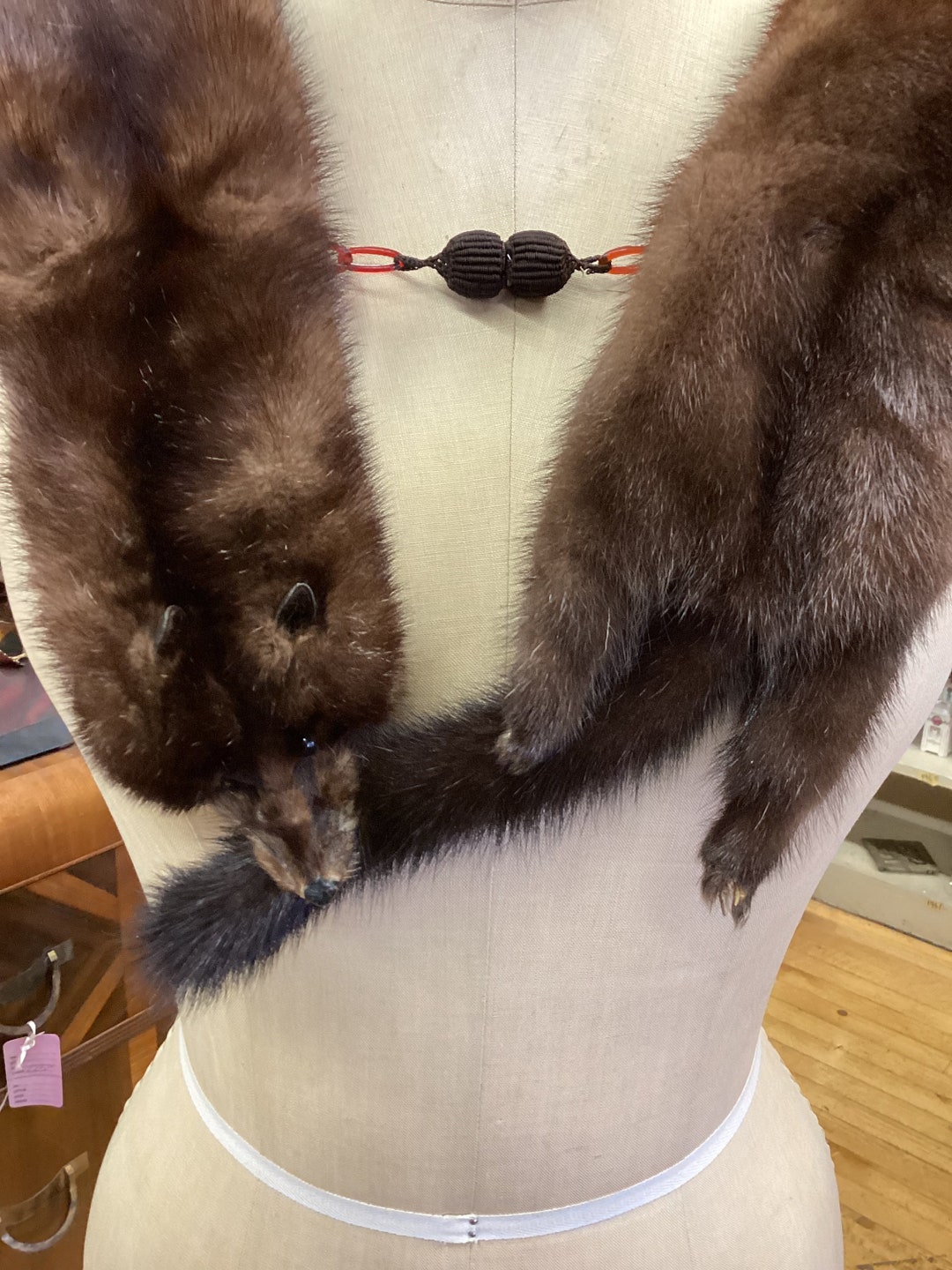 Dark-colored Mink Stole With 3 Full Pelts - Etsy