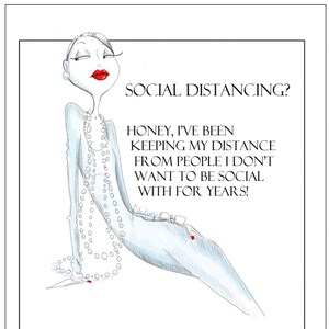 NEW Social Distancing Humor, Funny Social Distancing Card, Birthday ...
