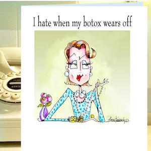 Funny Birthday Card, Botox Humor, Botox Birthday, Birthday Card for ...