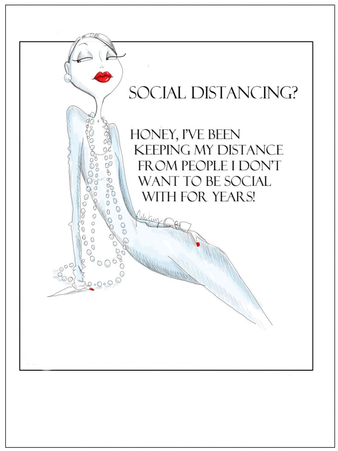 NEW Social Distancing Humor, Funny Social Distancing Card, Birthday ...