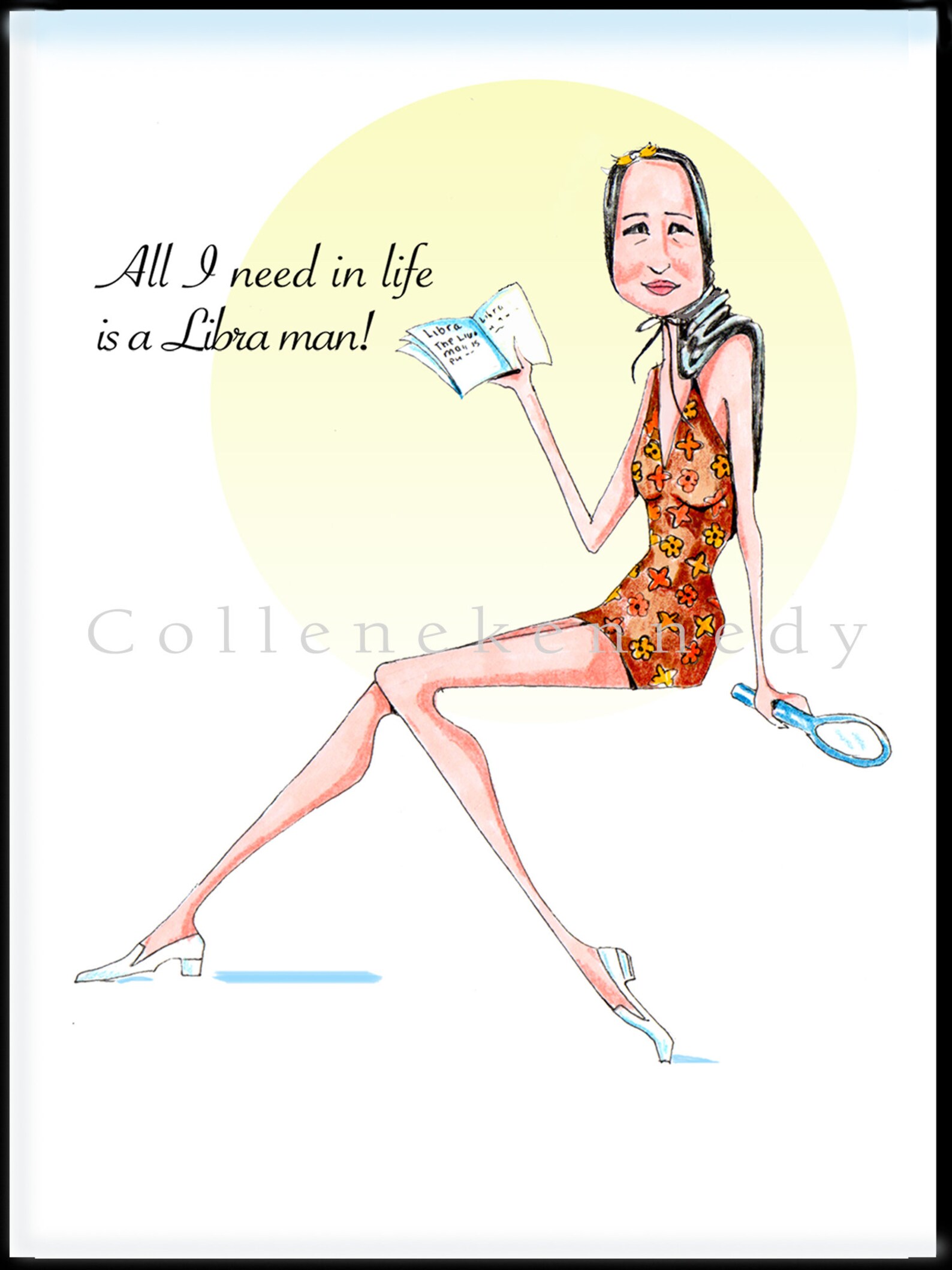 Framed Little Edie Print 6x 8 Framed Libra Man Staunch | Etsy