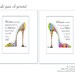 Illustrated Shoe Art Print With Funny Shoe Quote - High Heel Art, Funny ...