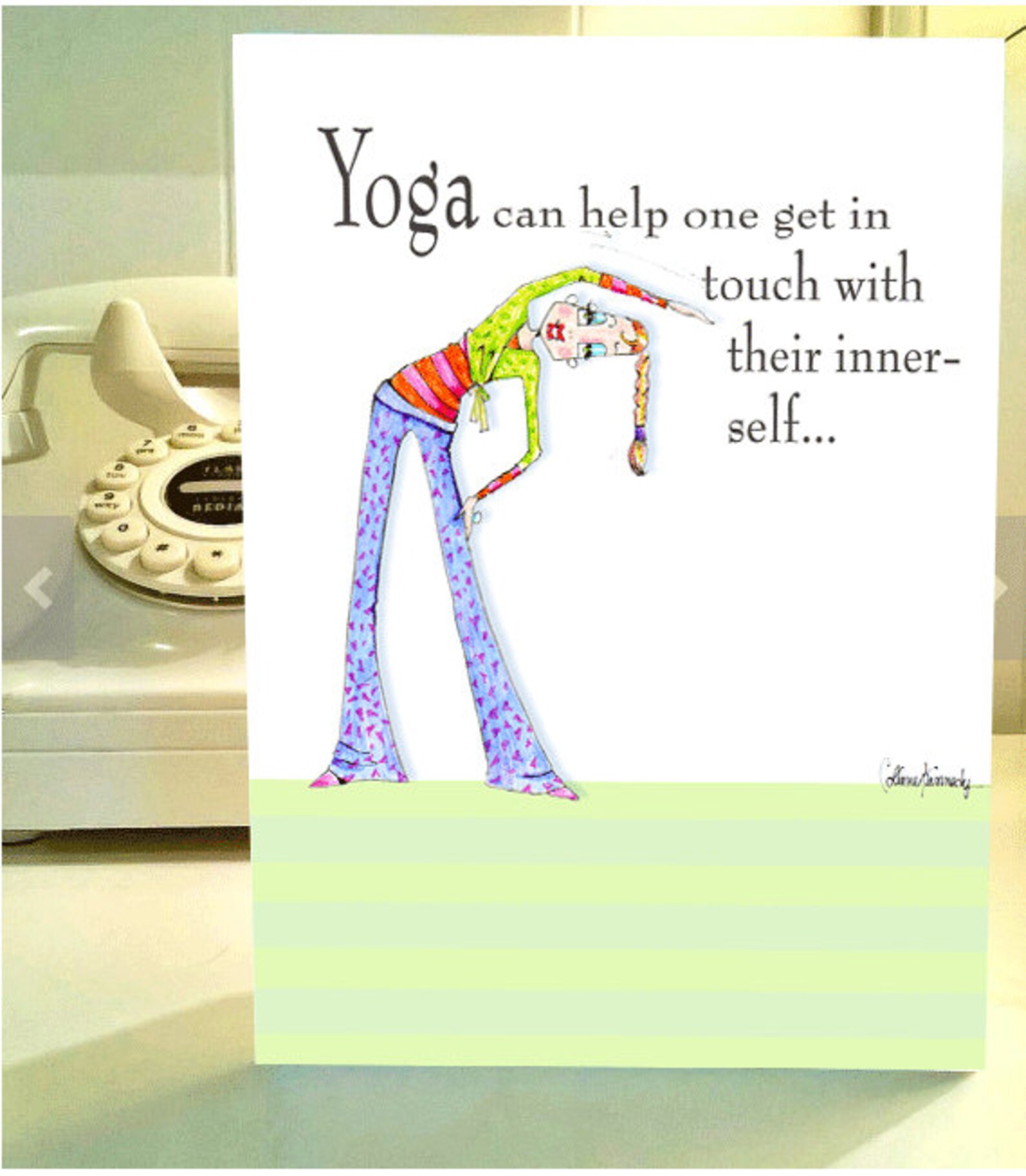 Funny Woman Humor Card Funny Yoga Pose Funny Woman Birthday - Etsy