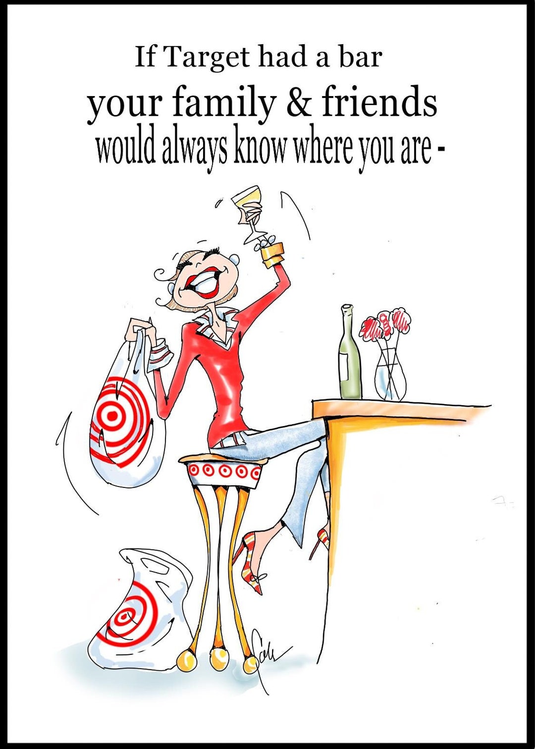 NEW NEW Funny Target Card, Target Humor Birthday Card, Target Humor ...