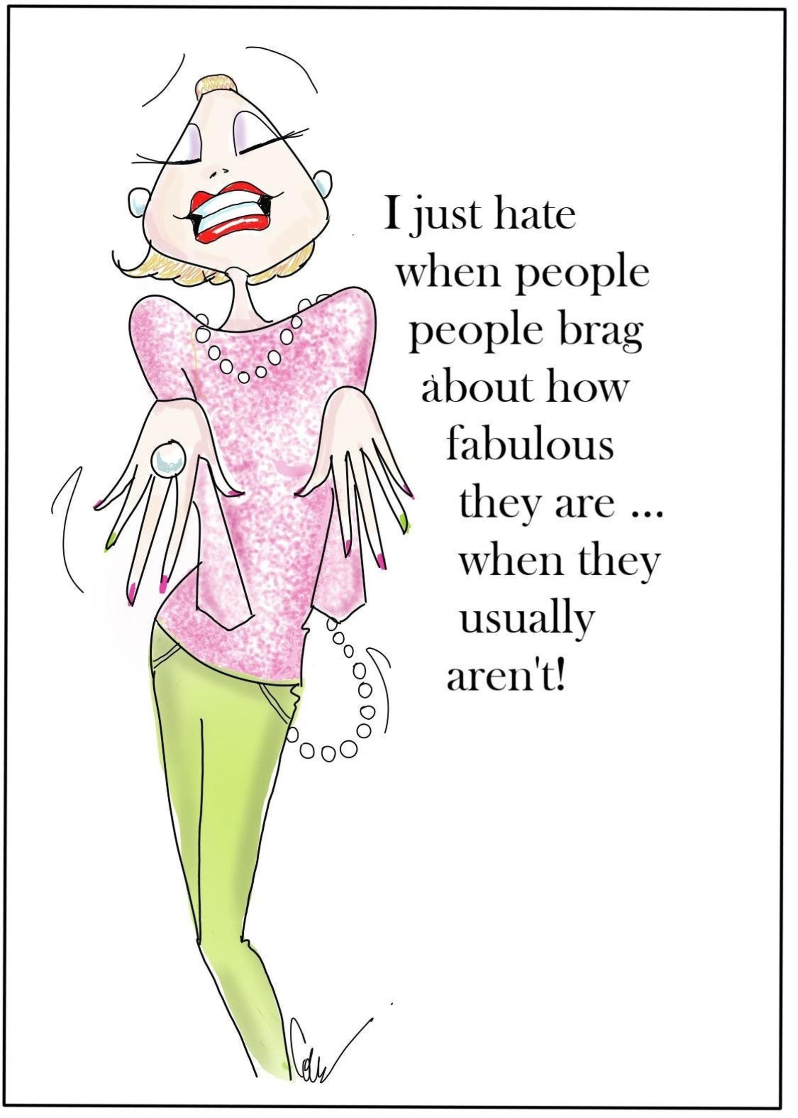 NEW Funny Women Bragging Greeting Card Funny Woman Birthday - Etsy