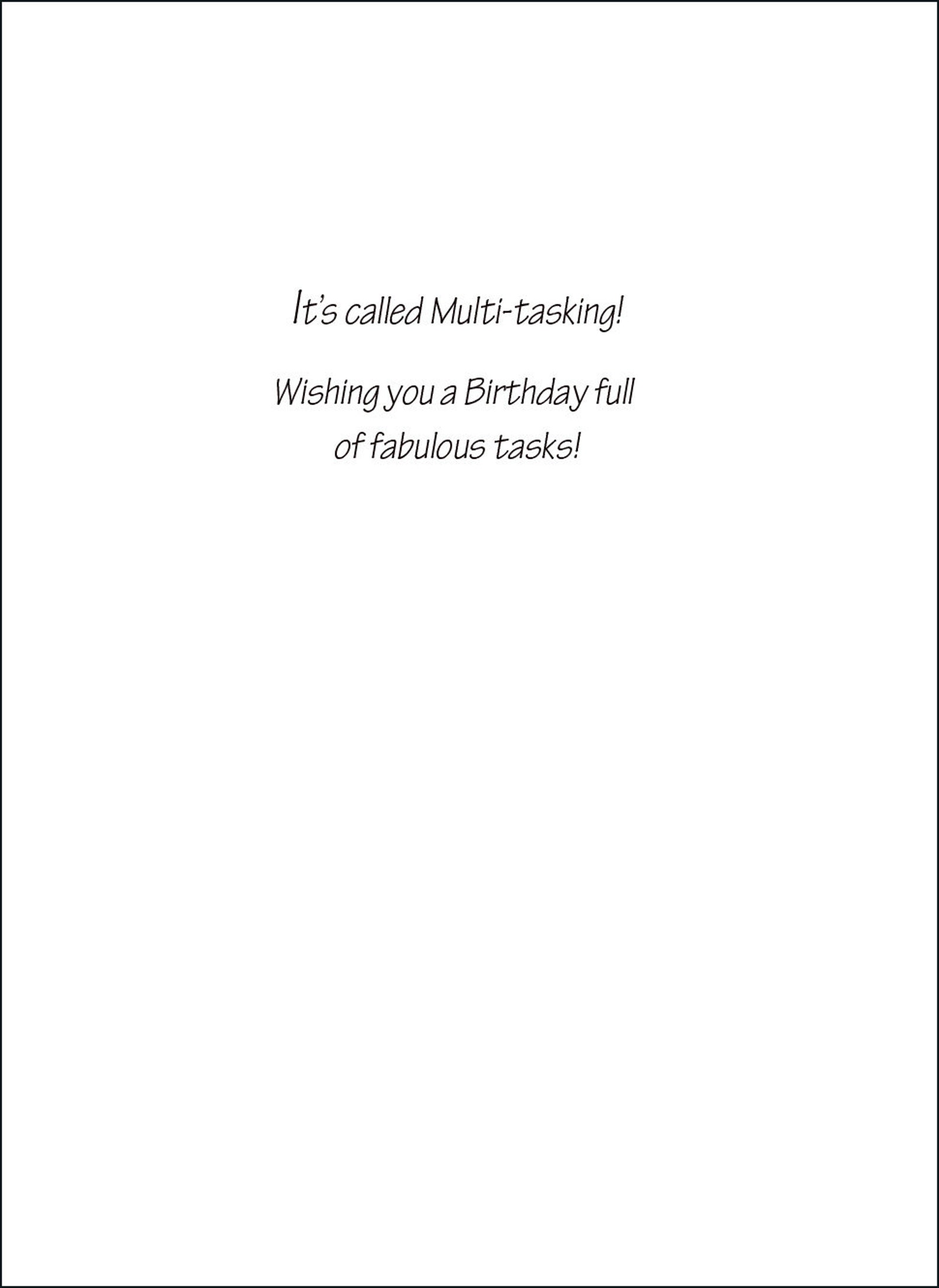 Multi-tasking Funny Birthday Card for Friend Funny Woman - Etsy