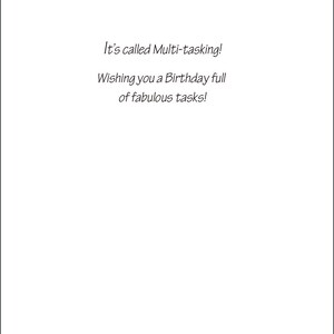 Multi-tasking Funny Birthday Card for Friend, Funny Woman Birthday Card ...