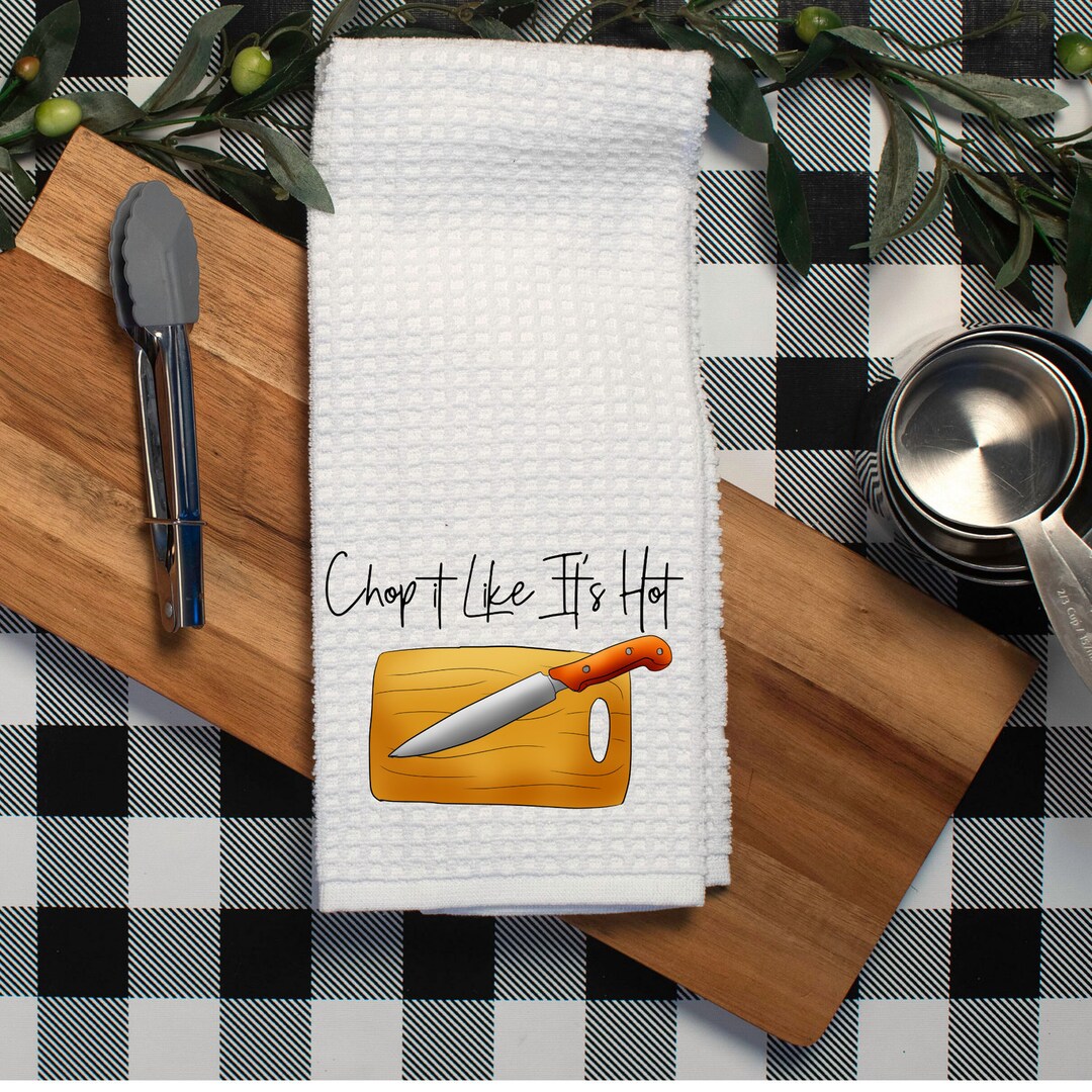 Chef Kitchen Towels Food Puns Waffle Weave Towel Housewarming Gift ...