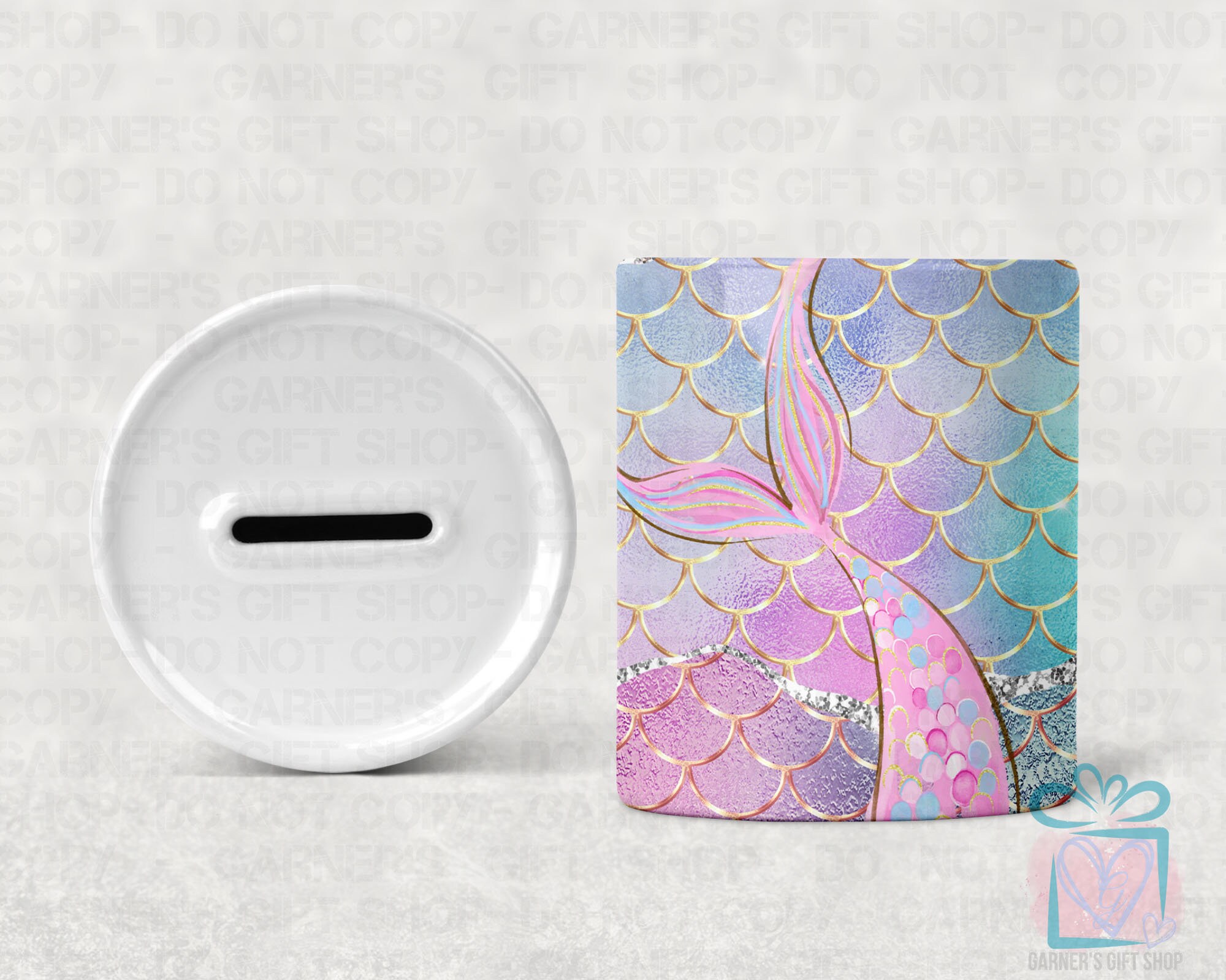 Mermaid Tails Rainbow Coin Bank Cute Savings Jar Child Piggy Bank ...