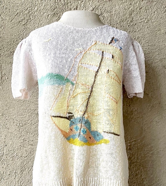 80s sailboat knit - Gem