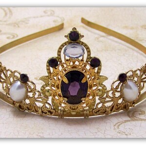 Medieval Tudor Tiara - Handmade Reign Catherine De' Medici Wire Wrapped ...